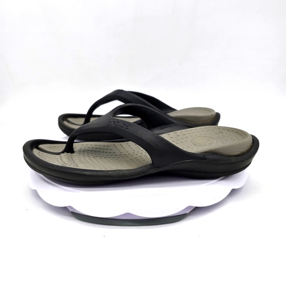 CROCS | Shoes | Crocs Shoes Womens 7 Mens 5 Athens Flip Flops Black ...